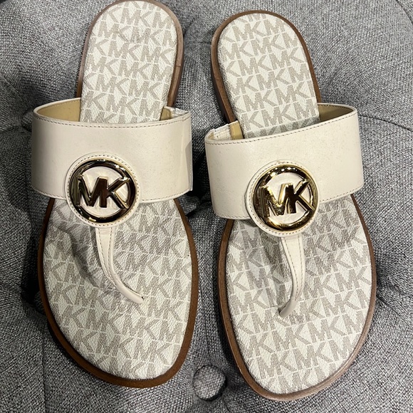 Michael Kors | Shoes | Michael Kors White Mk Logo | Poshmark